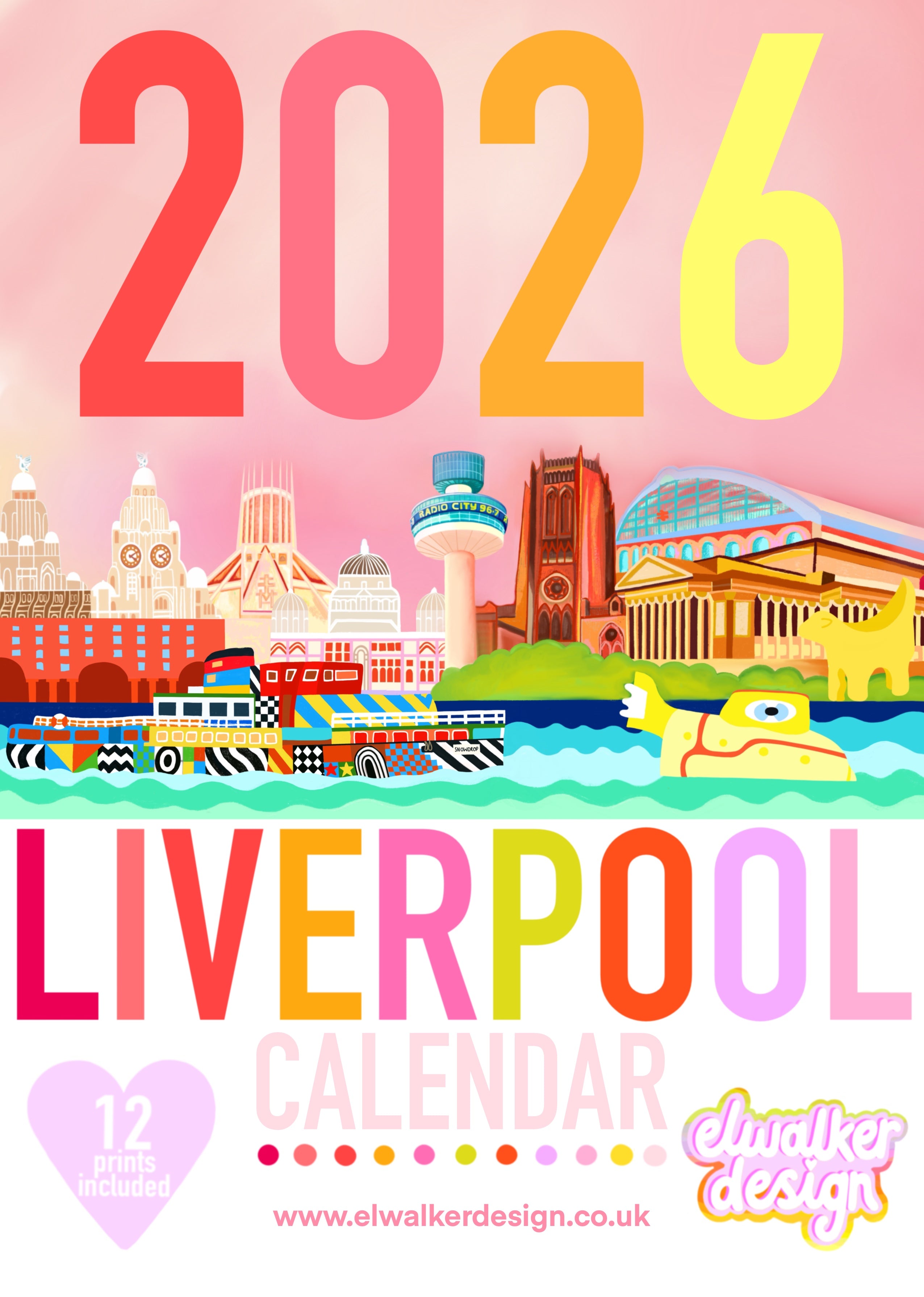 Liverpool 2026 Wall Calendar – El Walker Design
